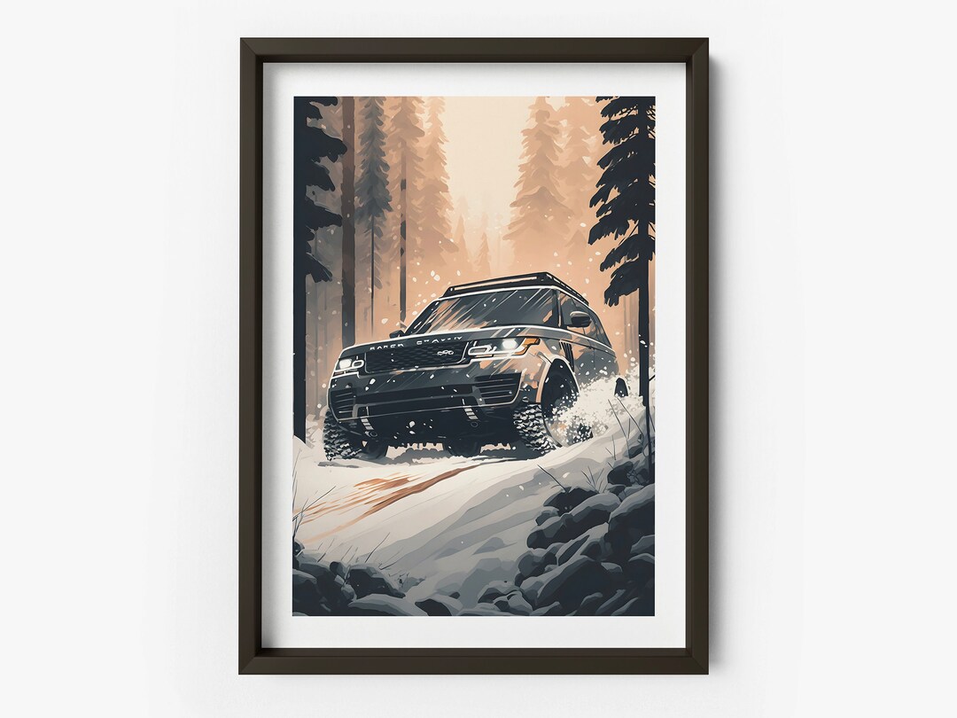 Range Rover Art Print - Land Rover Art Print, off Roading Poster, Range ...