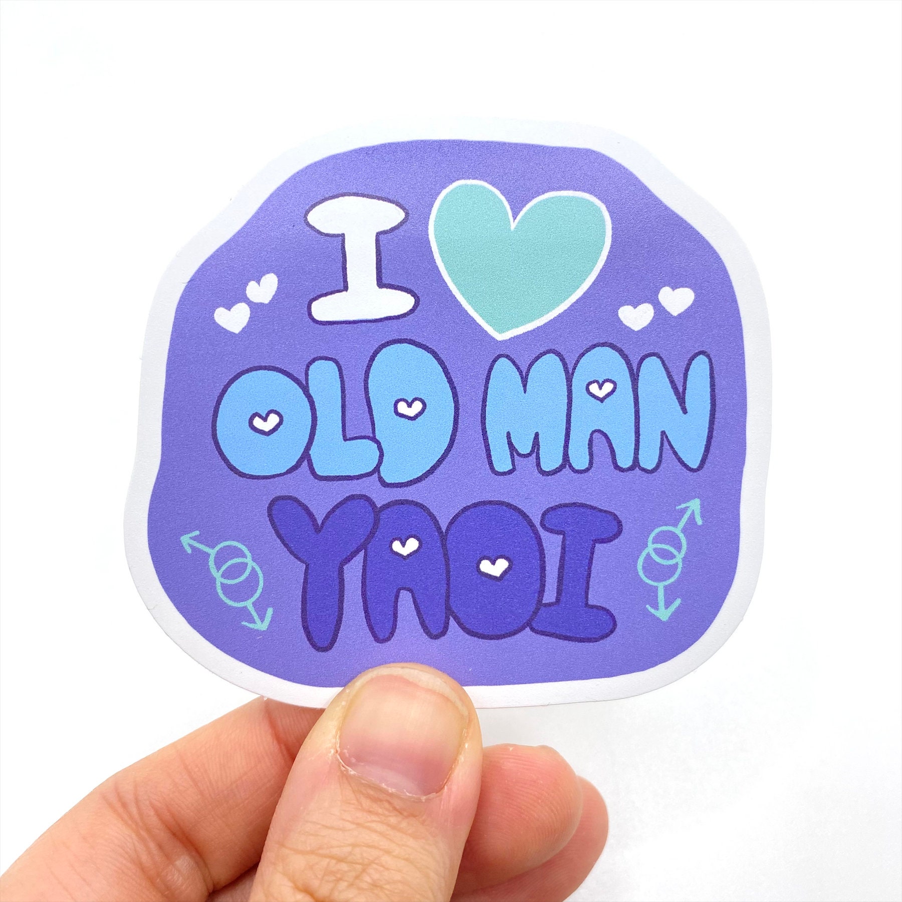 I Love Old Man Yaoi Old Woman Yuri Stickers - Etsy