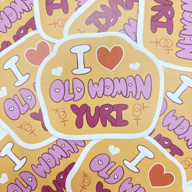 I Love Old Man Yaoi Old Woman Yuri Stickers - Etsy