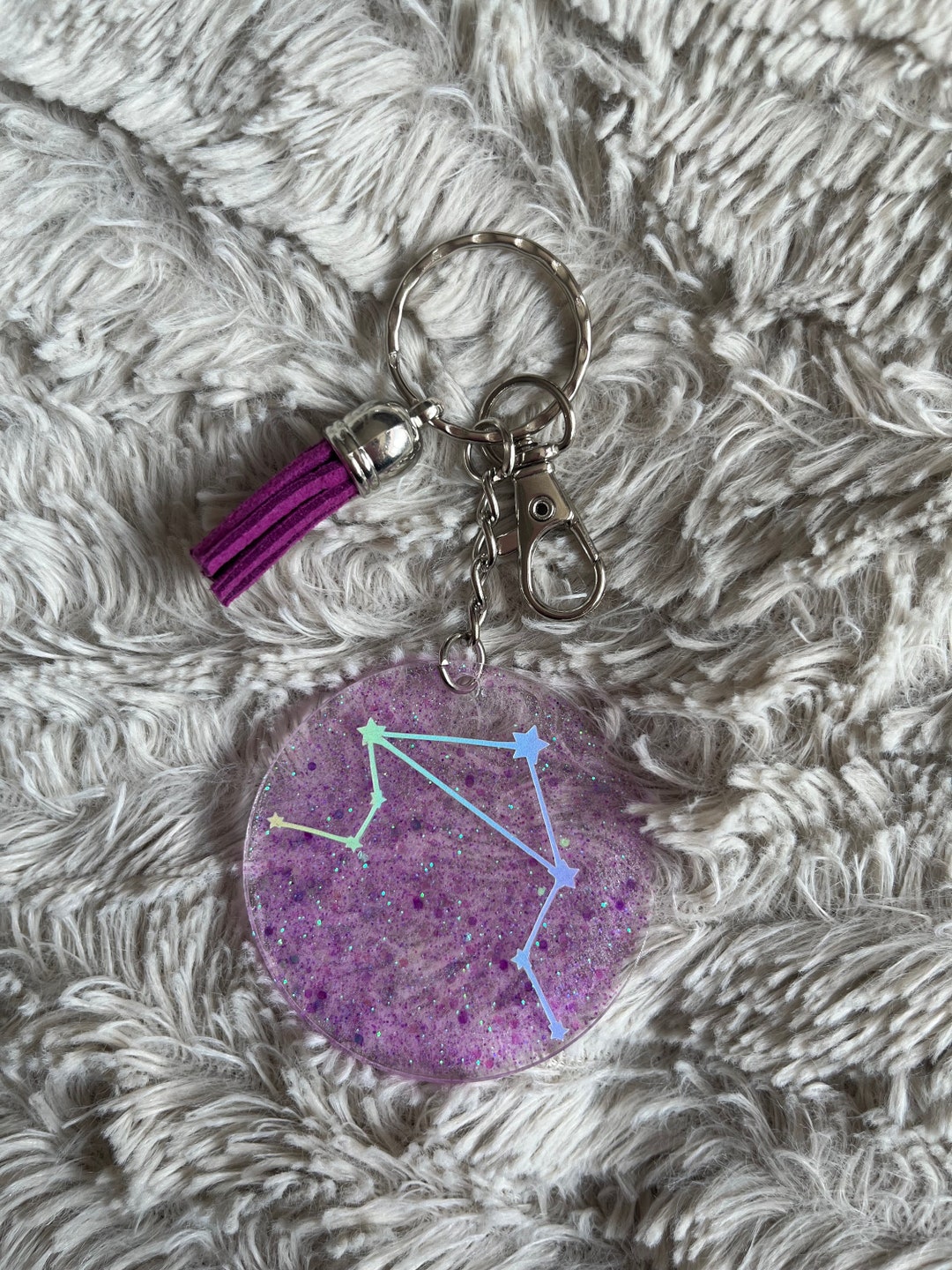 Starsign Keyrings, Birth Sign Constellation, Personalised Acrylic ...