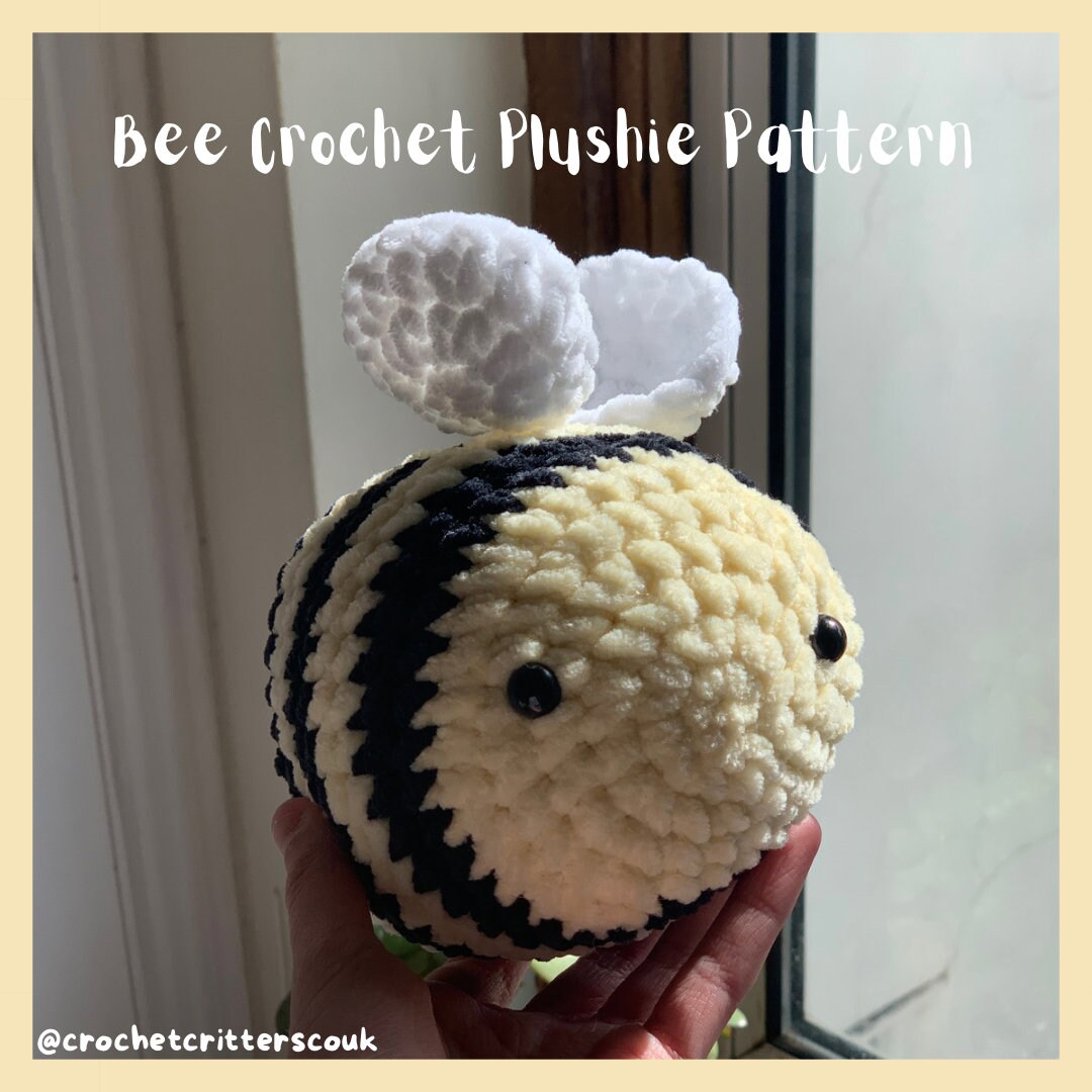Bee Crochet Plushie Pattern, Low Sew Amigurumi Pattern, Handmade Bee ...