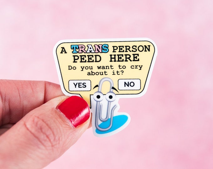 10 Pack of A Trans Person Peed Here Stickers, Transgender, Nonbinary ...