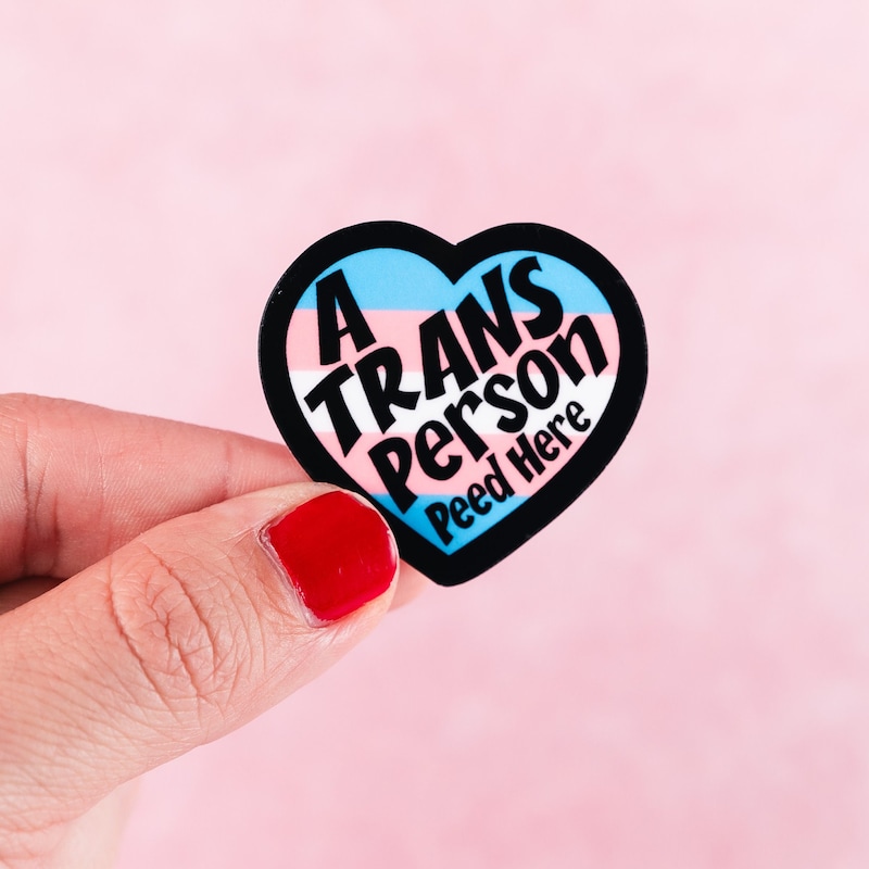 Bathroom Trans Sticker - Etsy