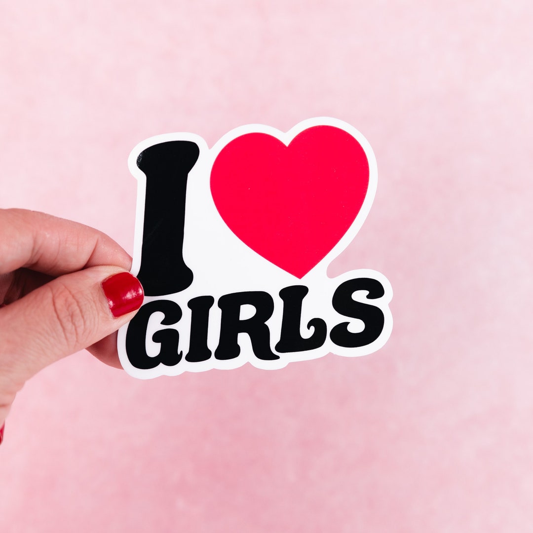 I Heart Girls Sticker - Etsy