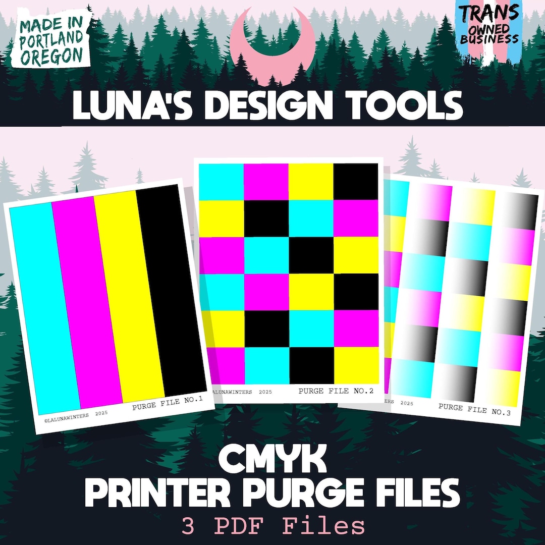 CMYK Printer Purge File - Luna's Design Tools - Etsy