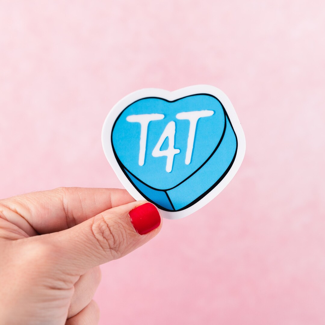 T4T Heart Candy Sticker - Blue - Trans 4 Trans - Etsy