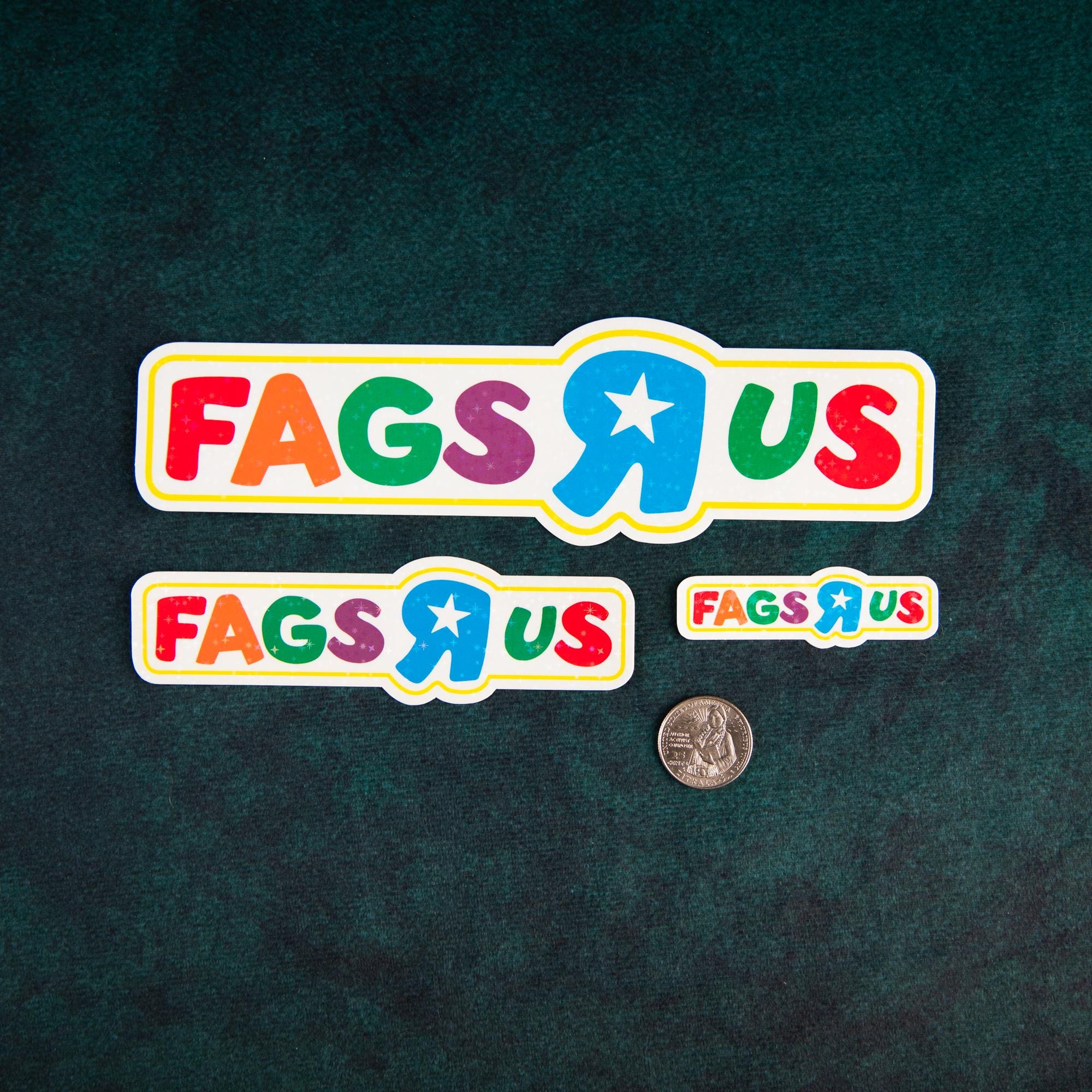 Fags R Us - Holographic - Parody - MEME - Etsy