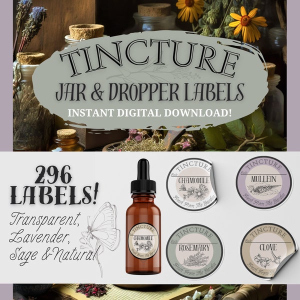 Tincture Labels - Etsy