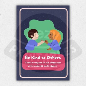 Classroom Rules Printable Set of 6, Classroom Sign, School Print ...