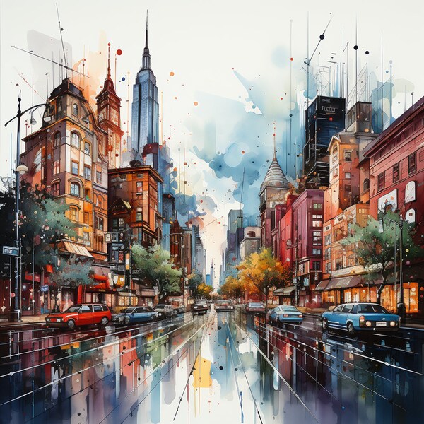 Cityscape - Etsy