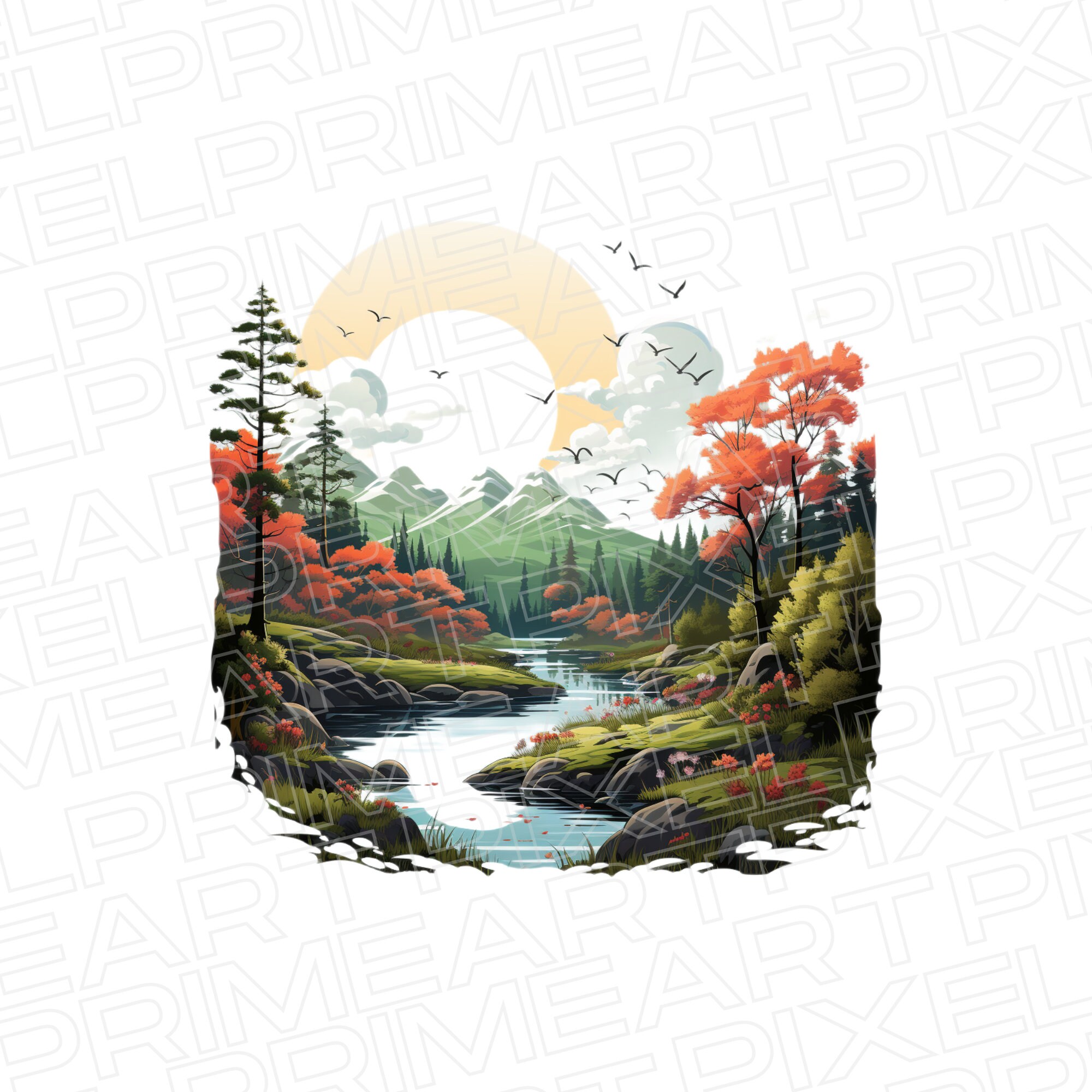 10 Nature-inspired Pixel Art Clipart, High-resolution Digital Designs ...