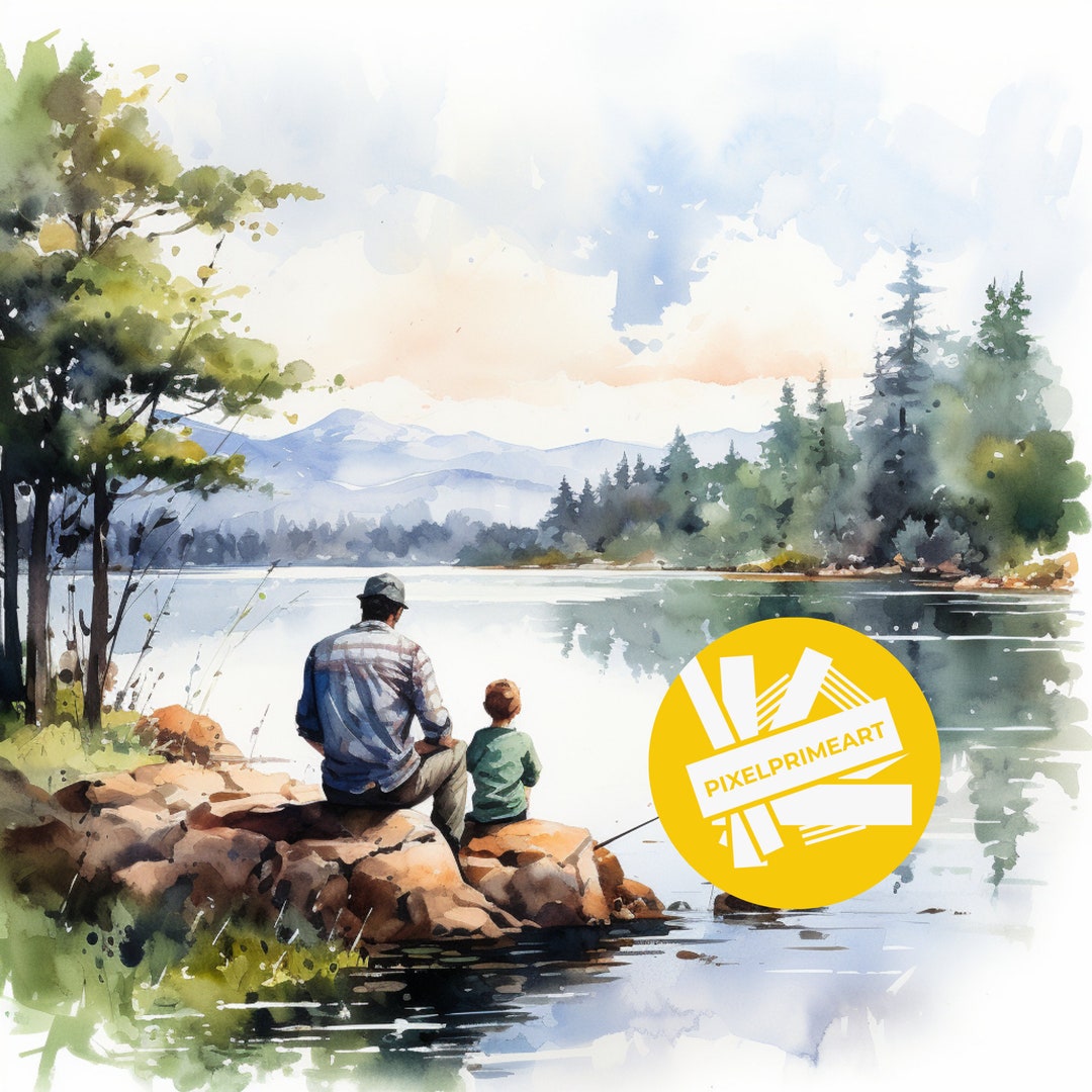 Watercolor Fathers Day Love Clipart, Printable Watercolor Clipart, High ...