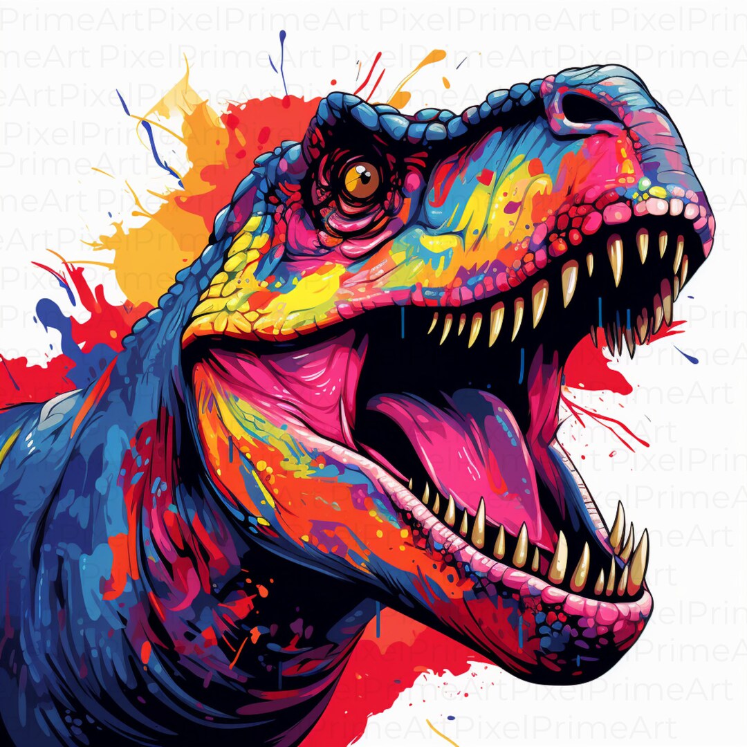 7 Pop Art Dinosaur Clipart, Pop Art Clipart, Dinosaurs Clipart ...