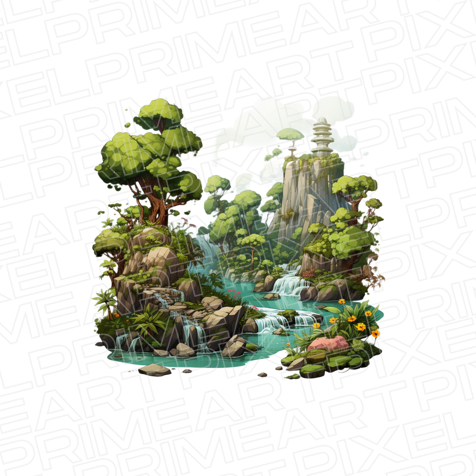 10 Nature-inspired Pixel Art Clipart, High-resolution Digital Designs ...