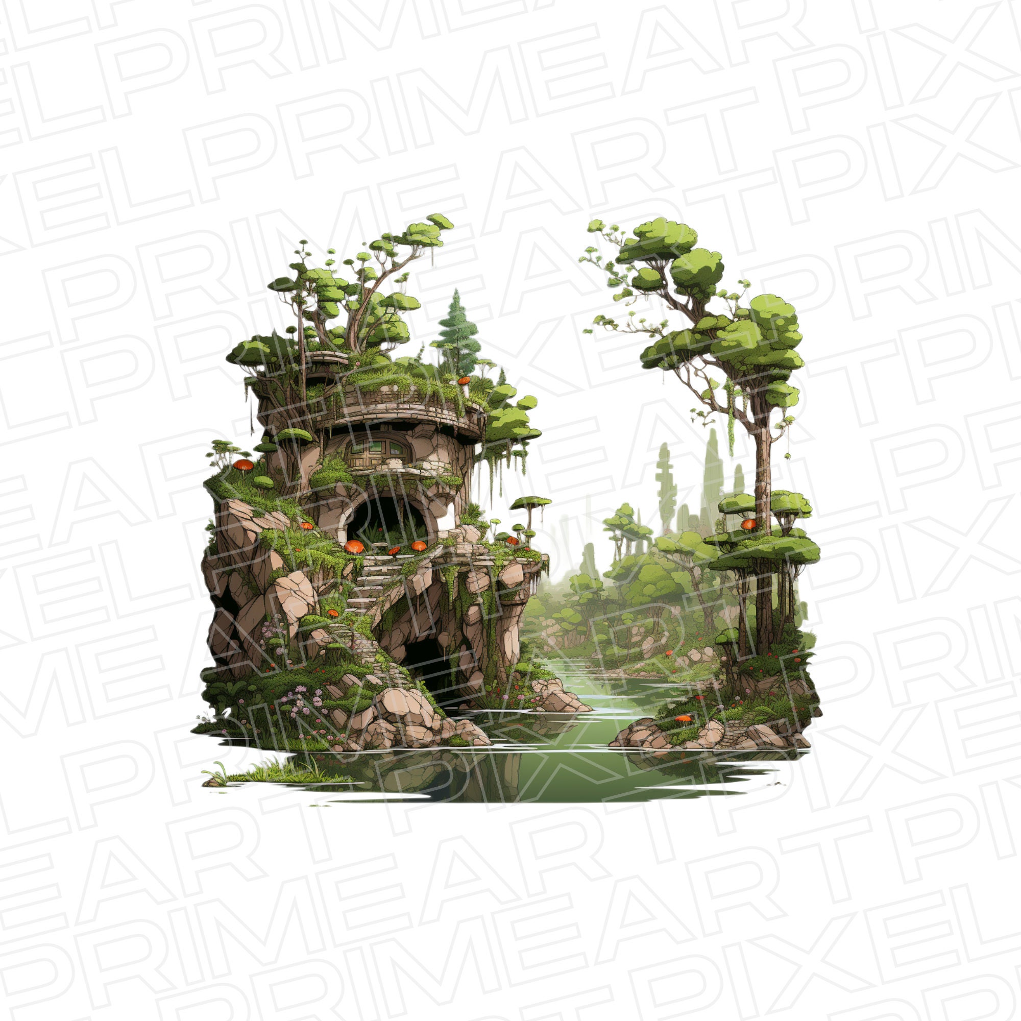 10 Nature-inspired Pixel Art Clipart, High-resolution Digital Designs ...