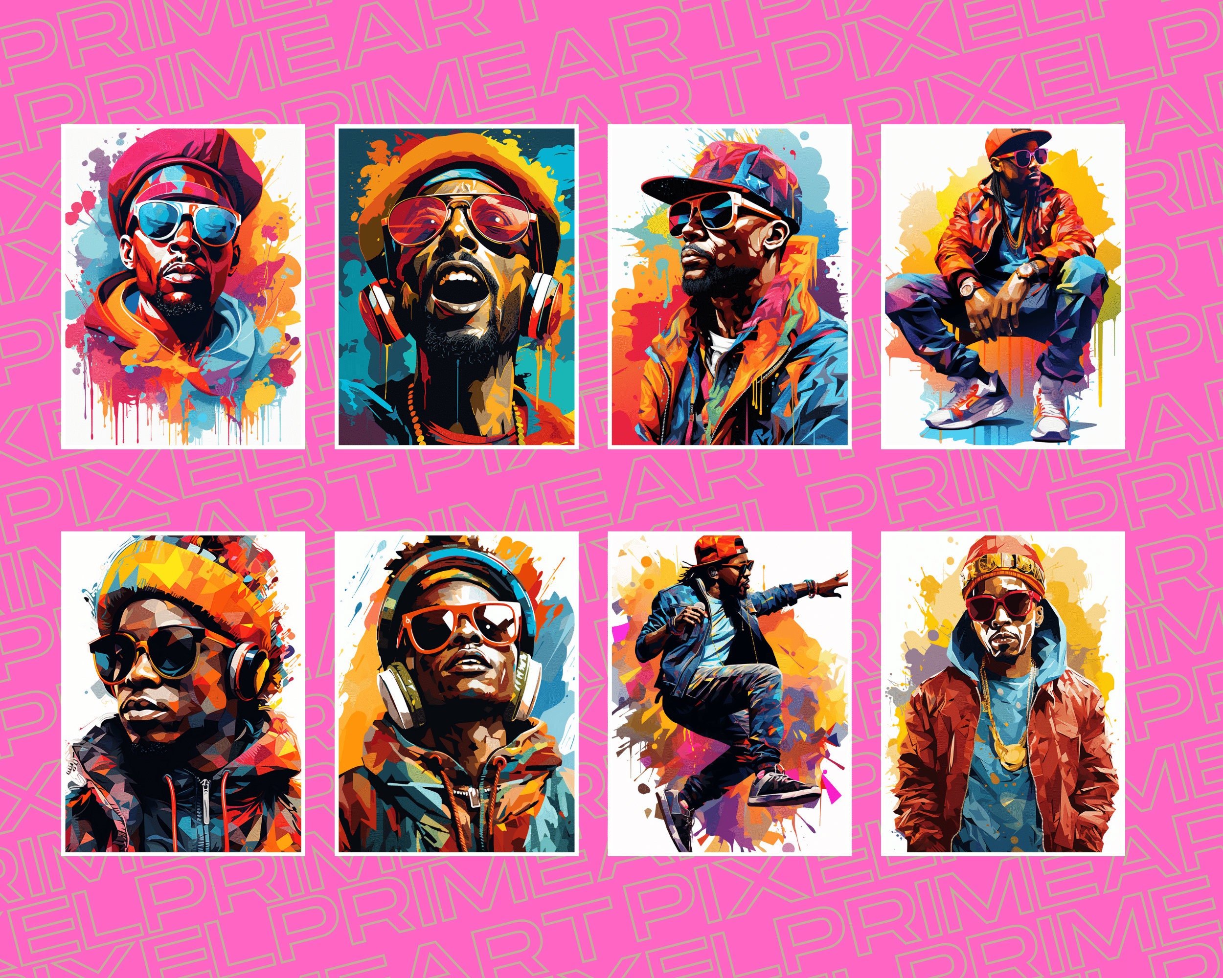 1000 Hip Hop & Rap Cliparts, Printable Clipart, Rap Clipart, High ...