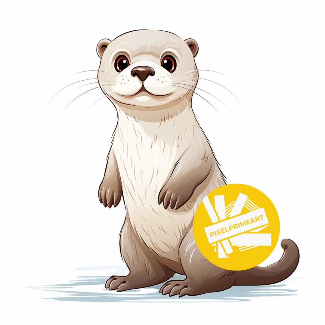 Otter Clipart, Printable Clipart, Cute Otter Clipart, High Quality PNG ...