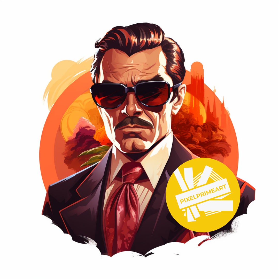 Quirky Mafia Boss Clipart, Printable Clipart, Mafia Clipart, High ...