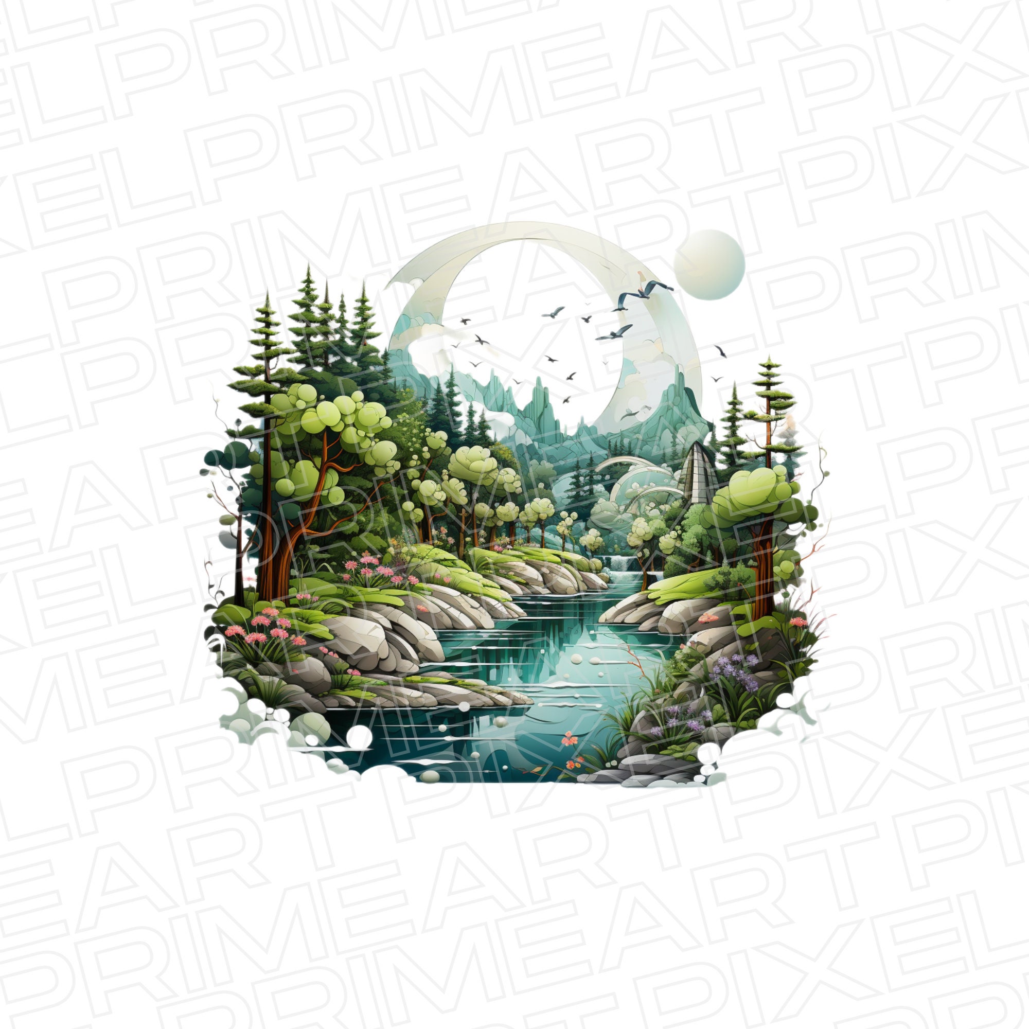 10 Nature-inspired Pixel Art Clipart, High-resolution Digital Designs ...