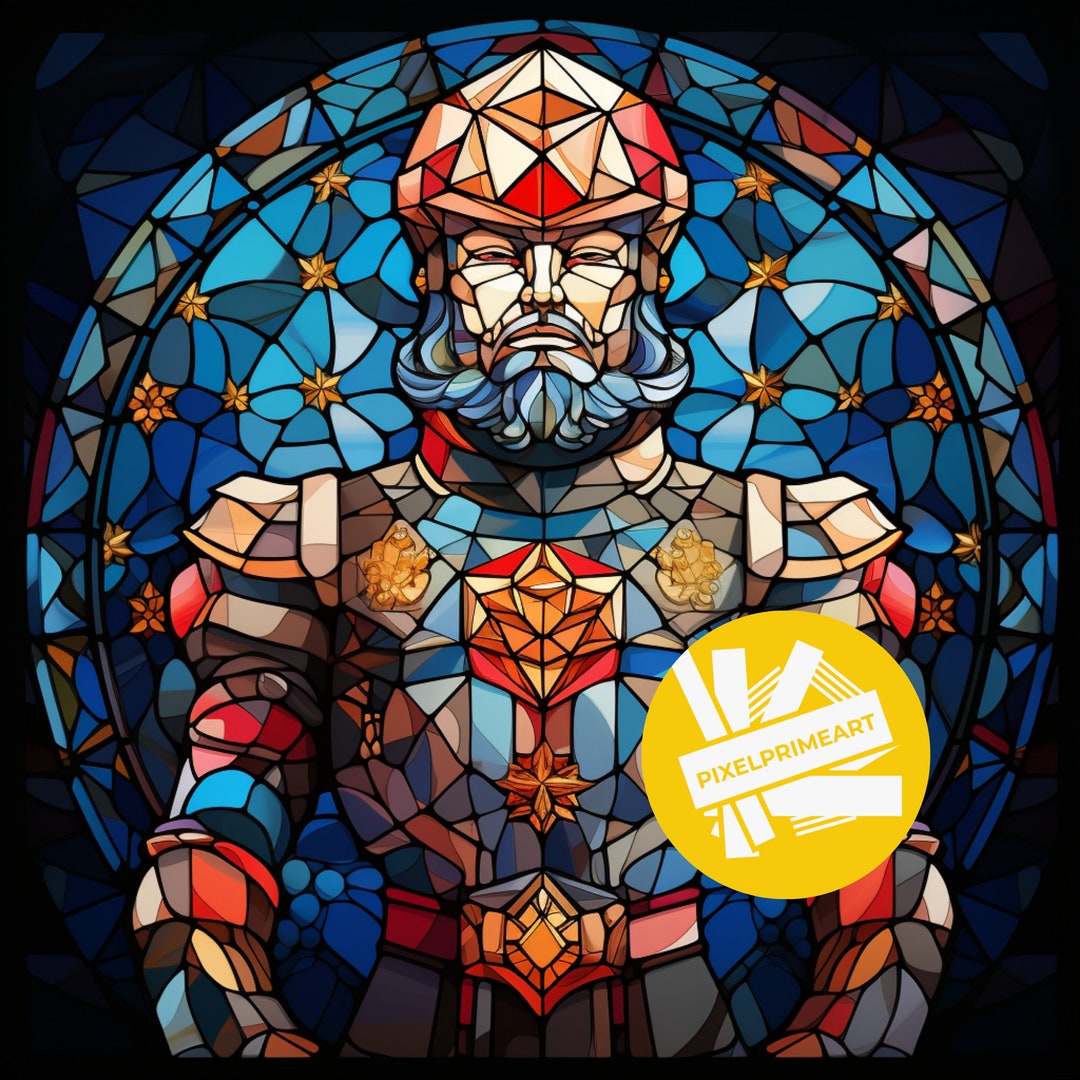 Nutcracker Stained Glass Design, Printable Stained Glass Clipart ...