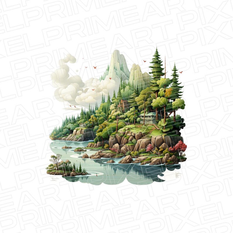 10 Nature-inspired Pixel Art Clipart, High-resolution Digital Designs ...