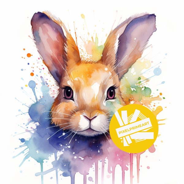 Abstract Bunny - Etsy