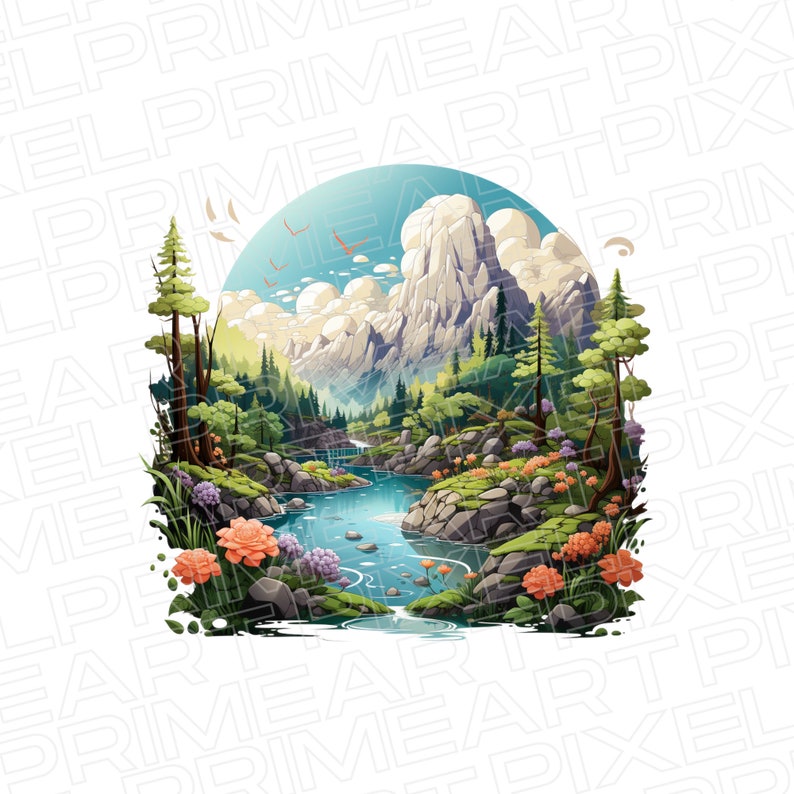 10 Nature-inspired Pixel Art Clipart, High-resolution Digital Designs ...