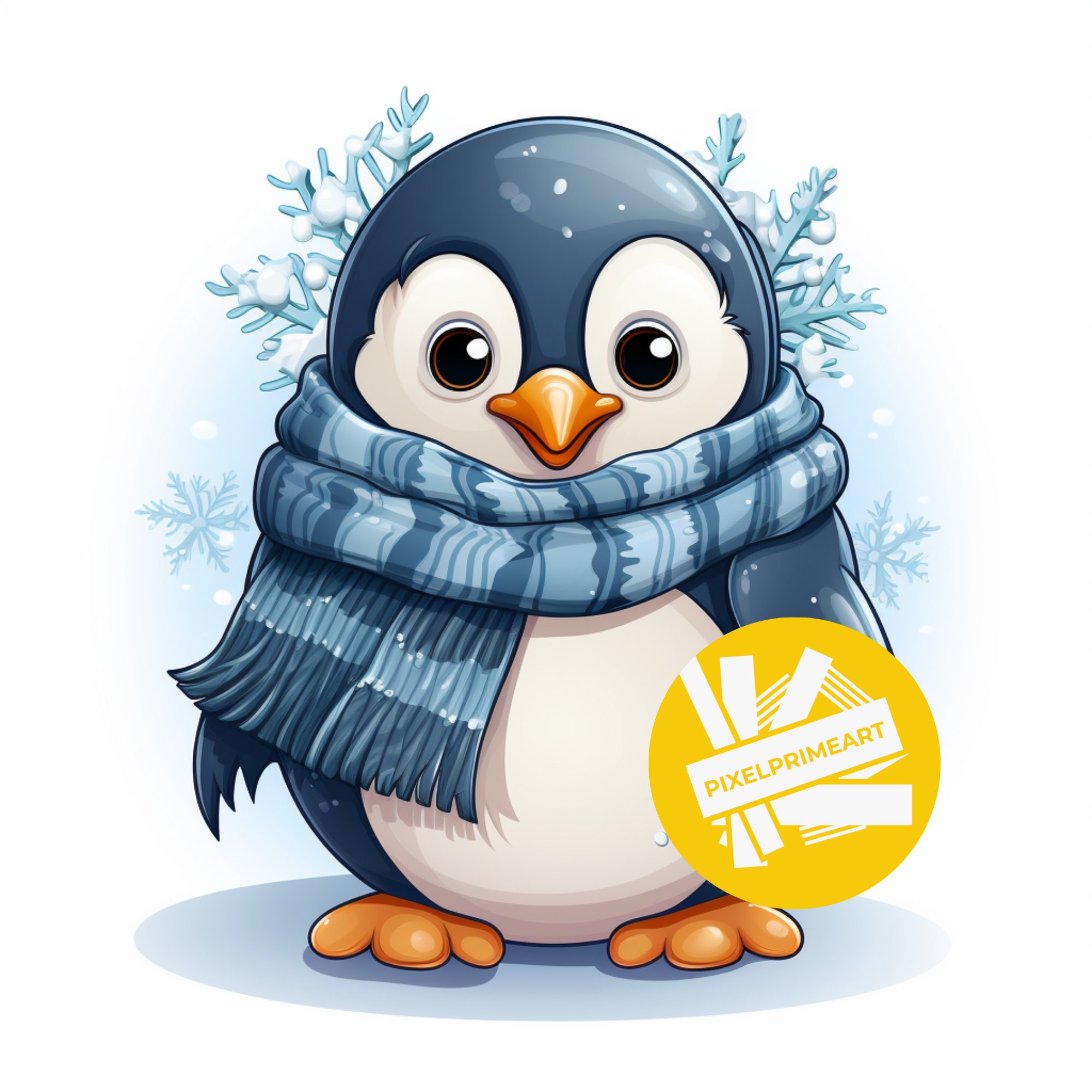 Winter Penguin Clipart, Printable Clipart, Penguin Clipart, High ...
