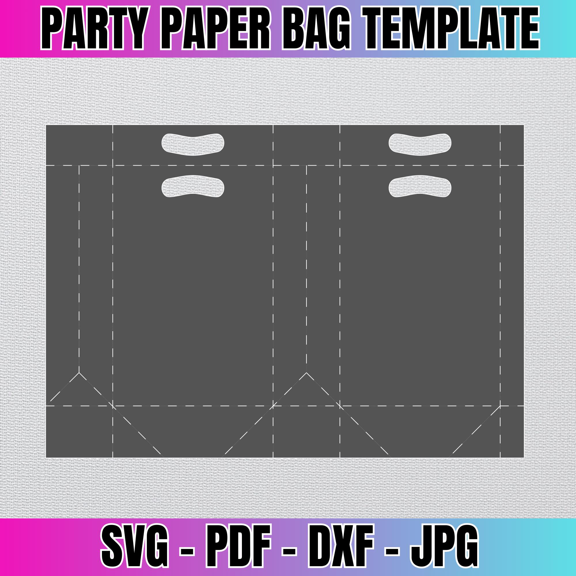 Mini Paper Bag Template SVG: Birthday Party Favor Bag (digital Download ...