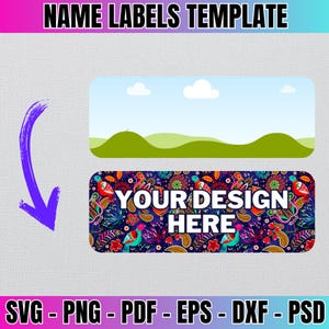 School Name Labels Template: Canva Editable (digital Download) - Etsy