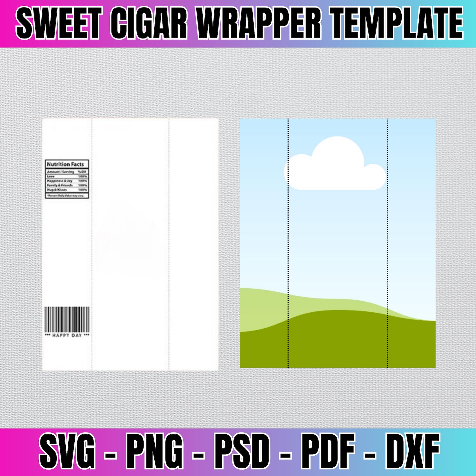 Editable Cigar Wrapper Template, SVG, Canva, Cricut (digital Download ...