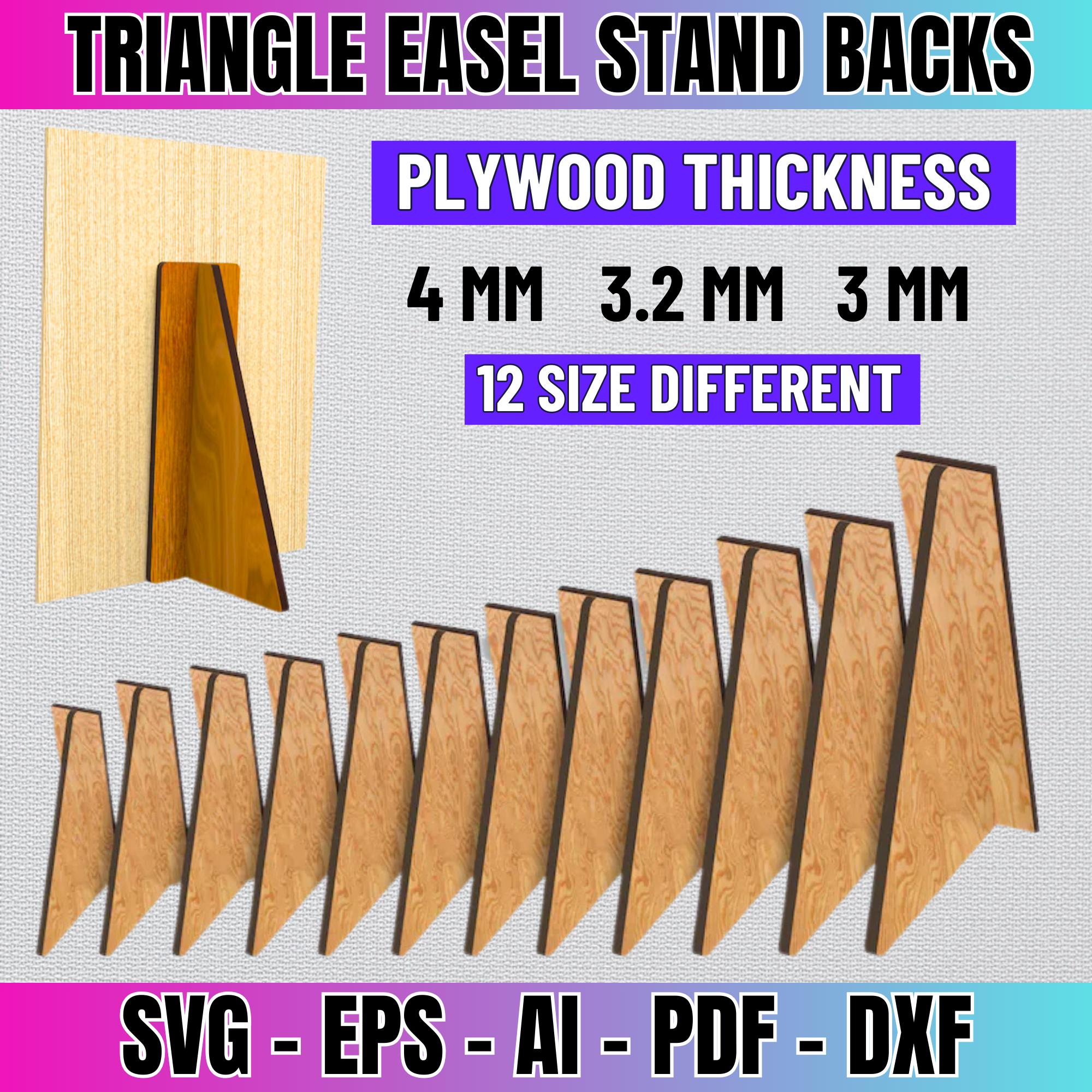 Triangle Easel Stand SVG: Picture Frame Display, Laser Cut Files ...