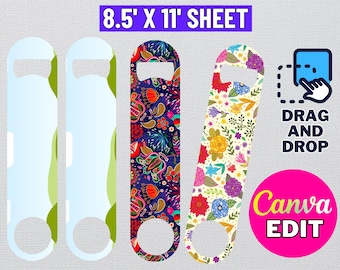 Bottle Opener Template Svg, Canva Bottle Opener Template, Sublimation Template, Beer Bottle ...