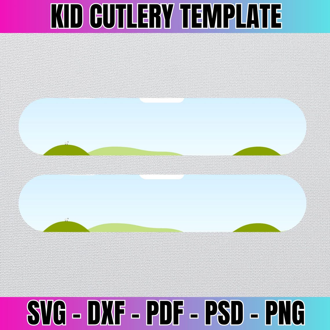 Kid Cutlery Label Template: Printable Canva Editable (digital Download ...