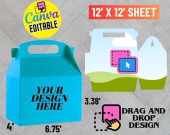 Gable Box Gable Box Template Bundle, SVG, Box Template SVG, Party Favor Box, Cricut Cut Files ...