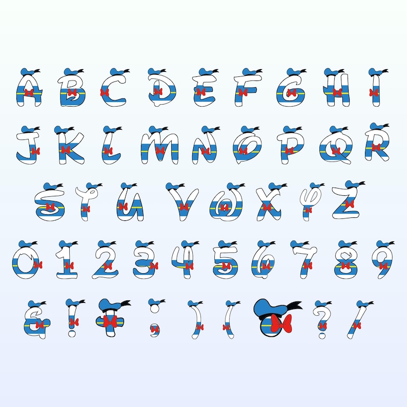 Mickey Mouse Alphabet SVG, Disney Font Mega Bundle (digital Download ...