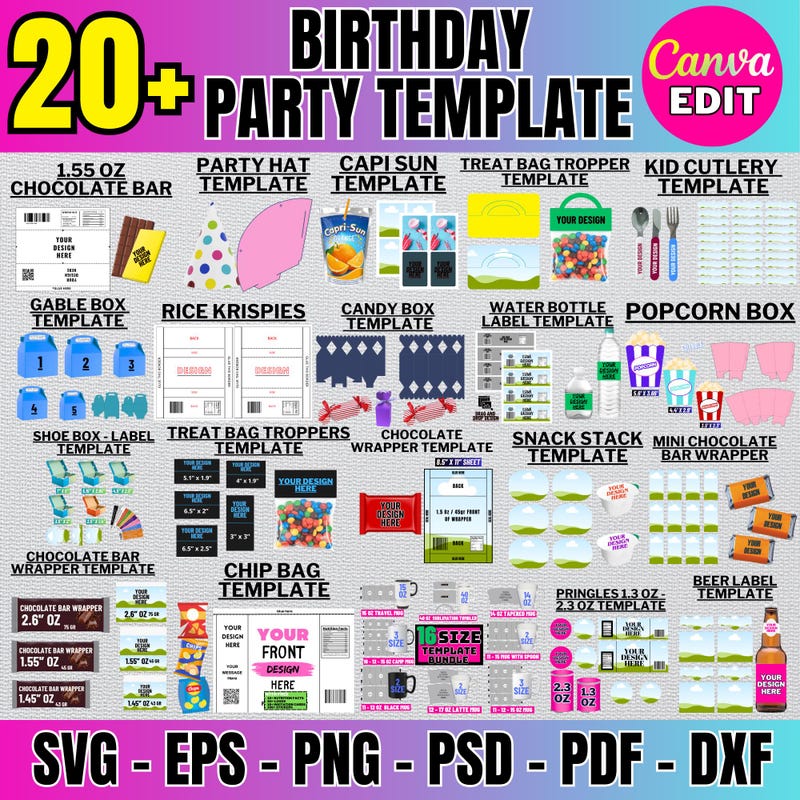 Hat Box Template - Etsy