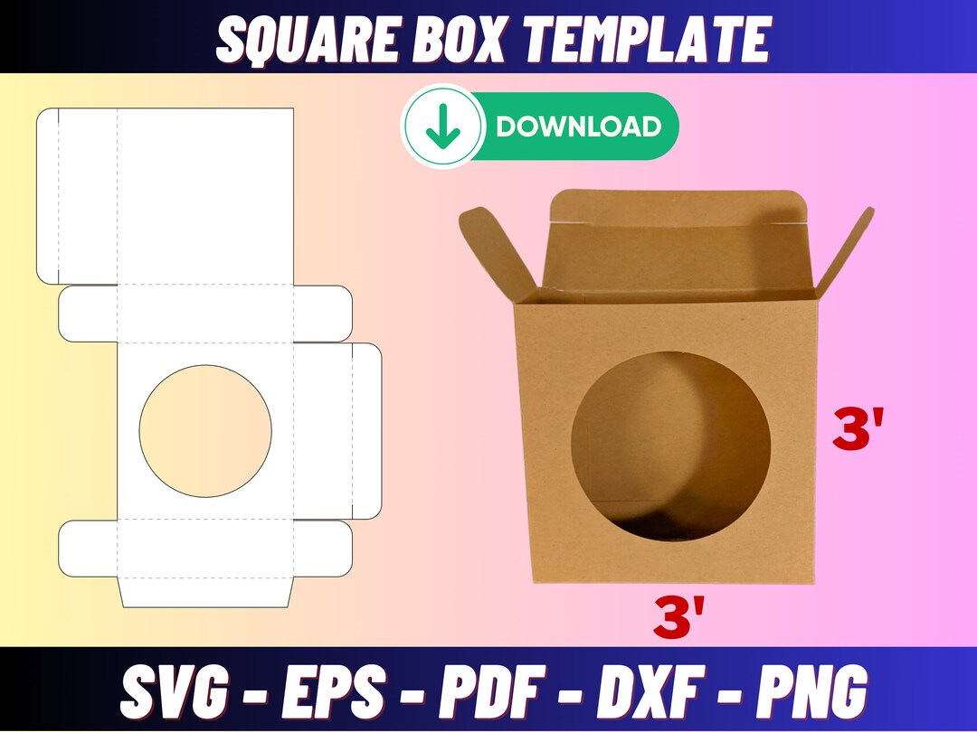Box Svg, Rectangular Box Svg, Soap Box Svg, Square Box Template Svg ...