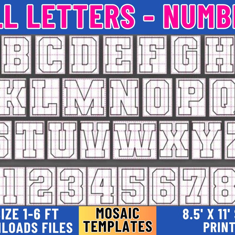 Mosaic Letters - Etsy