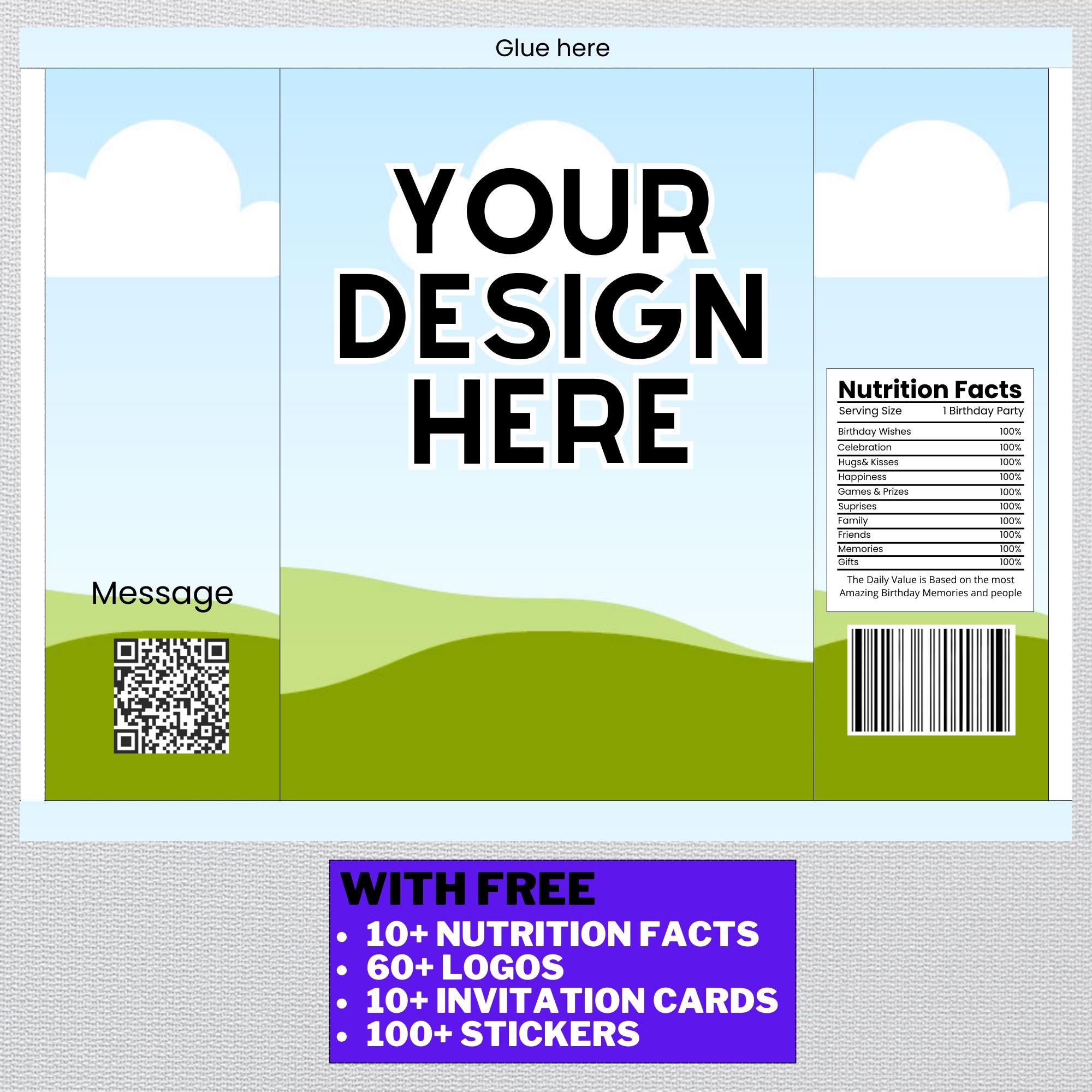 Editable Chip Bag Template: Party Favor Label (digital Download) - Etsy UK