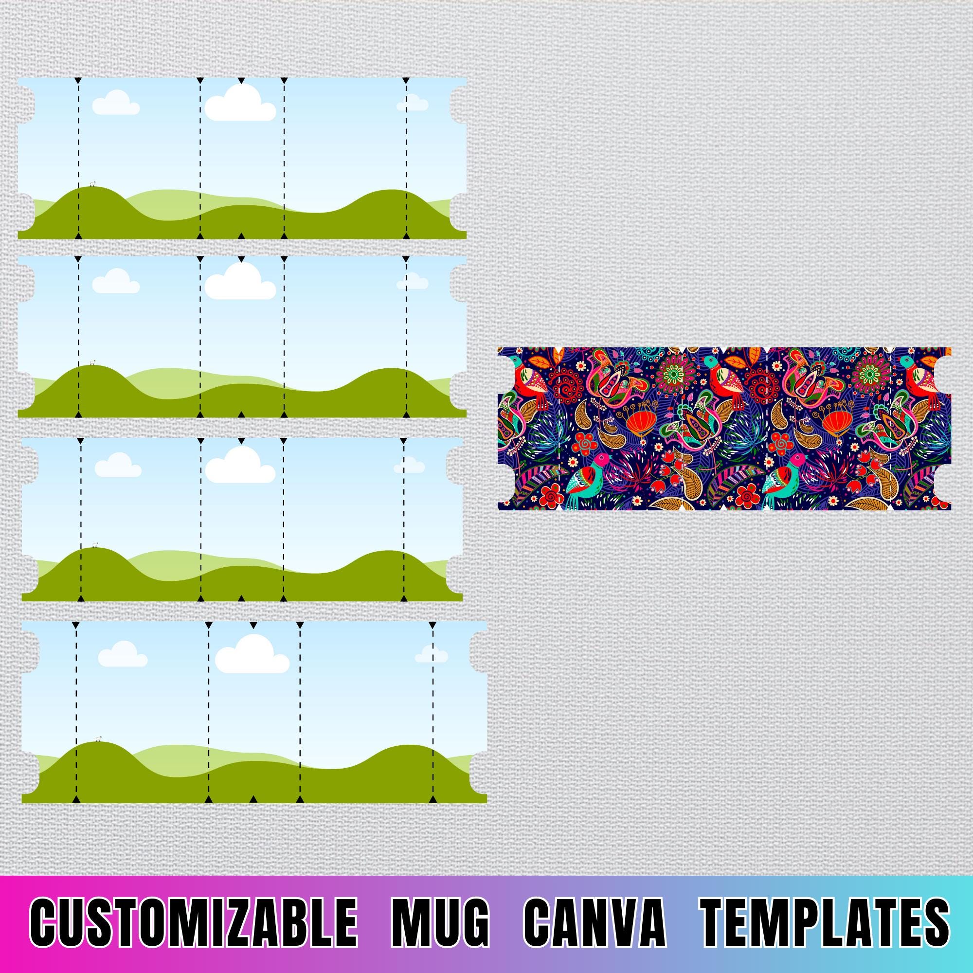 Customizable Mug Template: 4 Sizes CANVA Design (digital Download) - Etsy