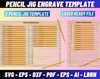 Pencil Jig Svg, Pencil Jig Glowforge, Pencil Jig Template, Pencil Jig ...