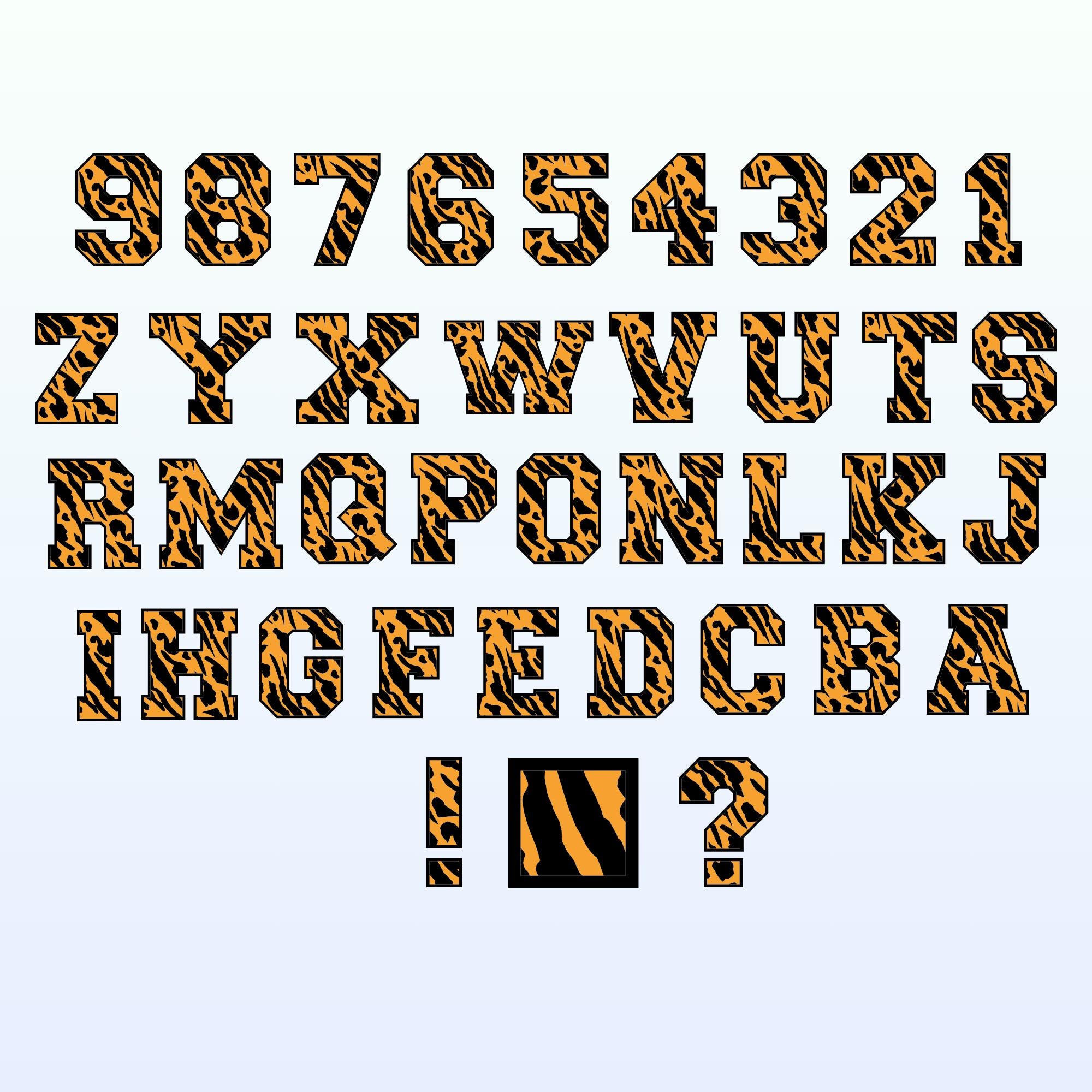 Safari Animal Print Alphabet SVG: Doodle Letters (digital Download) - Etsy