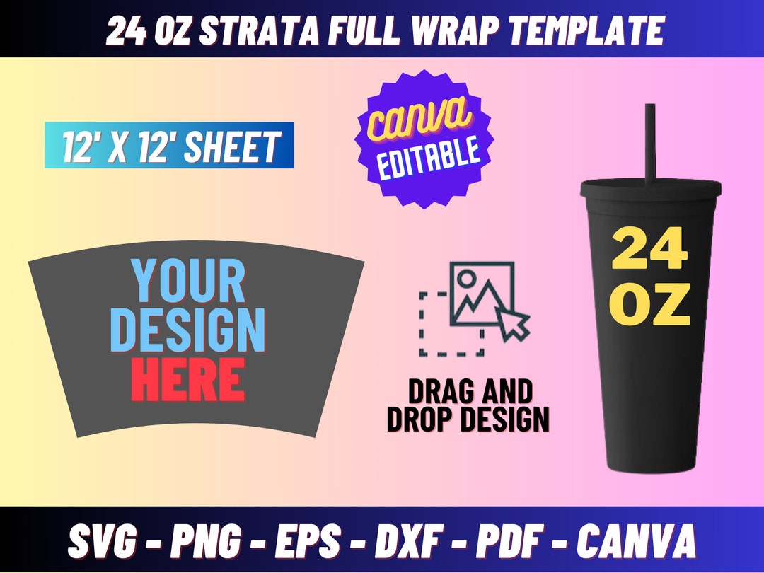24 Oz Strata Wrap Template 24 Oz Strata Full Wrap Svg Strata - Etsy