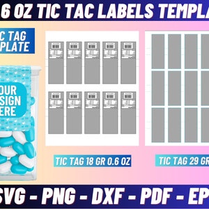 Tic Tac Labels - Etsy