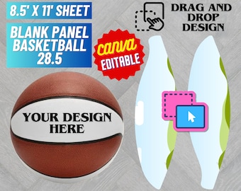 Size 7 Basketball Panel Template Svg, Blank Basketball Panel Template ...