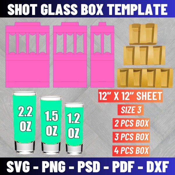 Shot Glass Box - Etsy