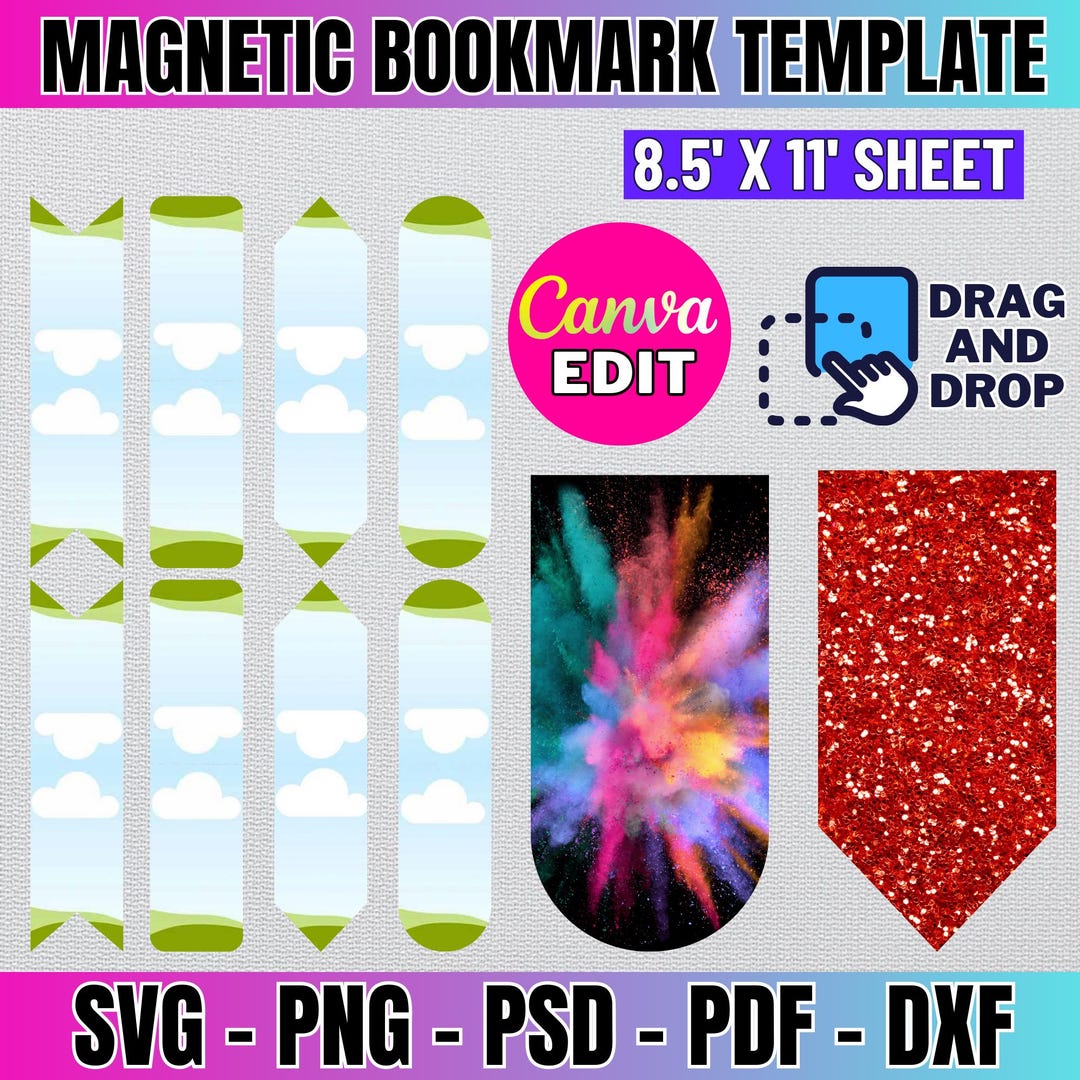 Magnetic Bookmark Template Bundle: DIY Planner (digital Download) - Etsy
