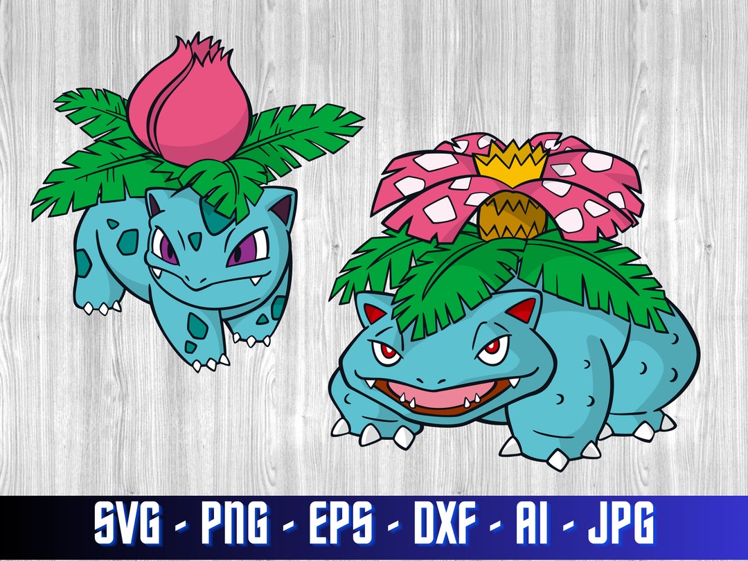 Venusaur Svg / Pokemon Cricut Vector Bundle / Venusaur DIY / - Etsy