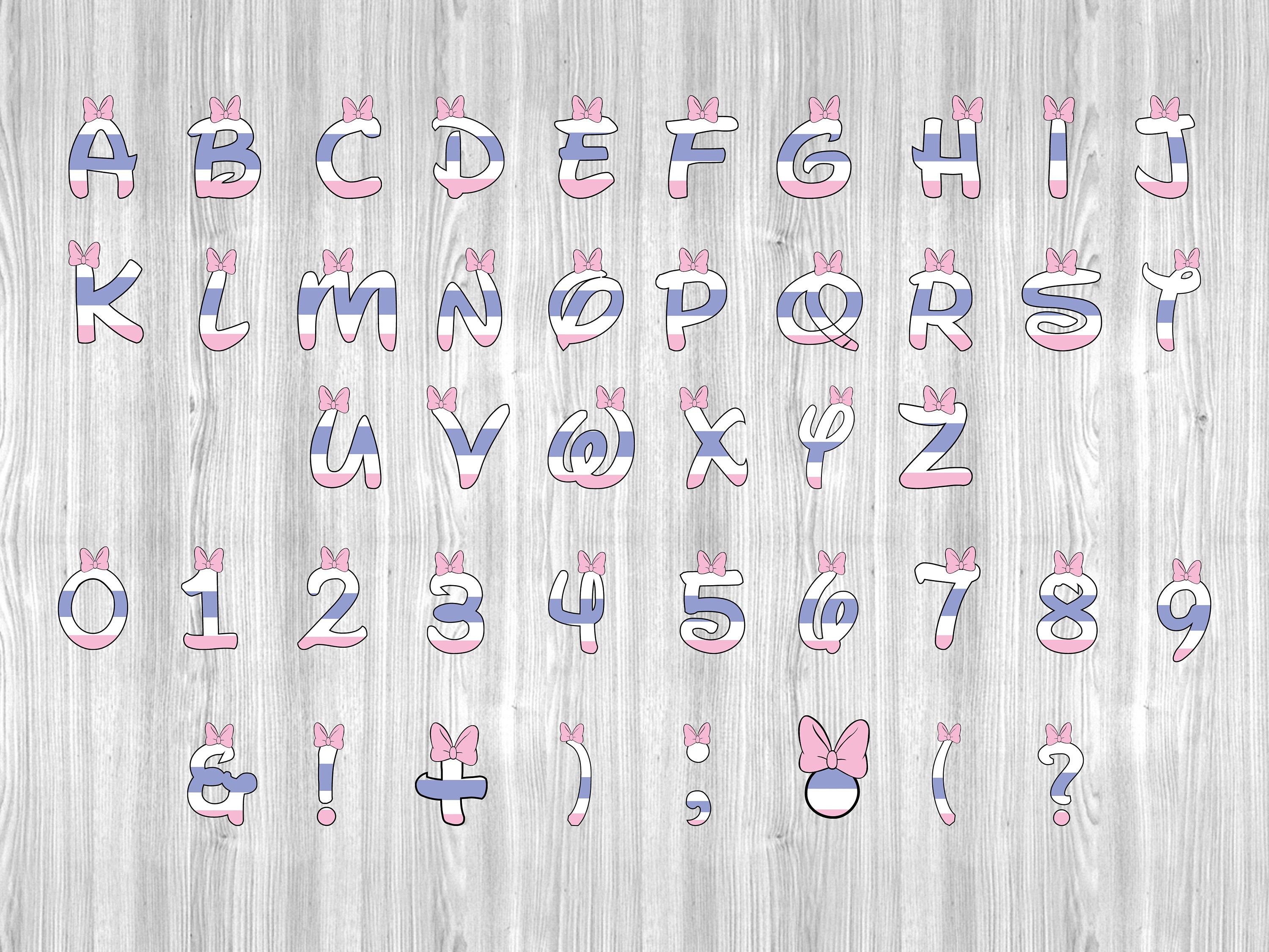 Mickey Alphabet Svg Mickey & Friends Font Cricut Vector - Etsy Canada